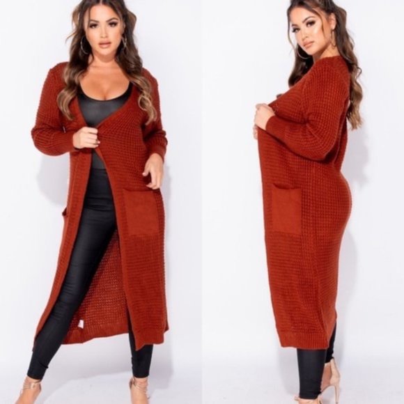 Sweaters | Knitted Long Sleeve Open Front Long Maxi Cardigan Sweater ...